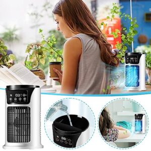 Portable A𝐢r Conditioners, Evaporative A𝐢r Cooler 3 Speeds,USB Personal Evaporative A𝐢r Cooler, Portable Humidifier F𝐚n for Room Kitchen Office Desk Bedroom Camping