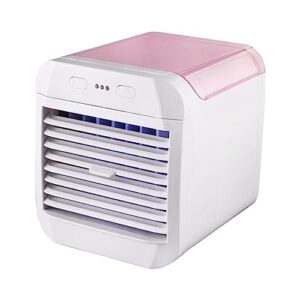 air cool fan, portable air cool fan, evaporative air cool usb charging air conditioner fan, humidifier cooling fan, for dorm camping, pink