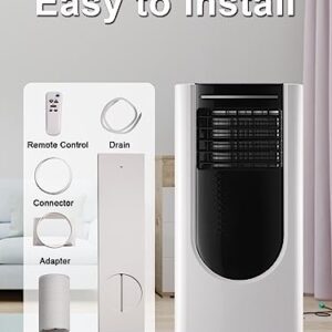 Portable Air Conditioner WANAI 8000BTU Air Conditioner Cooling up to 250sq.ft, 3-in-1 Portable AC Unit with Remote Control, 24H Timer & LED Display, Suitable for Bedroom, Living Room, Office