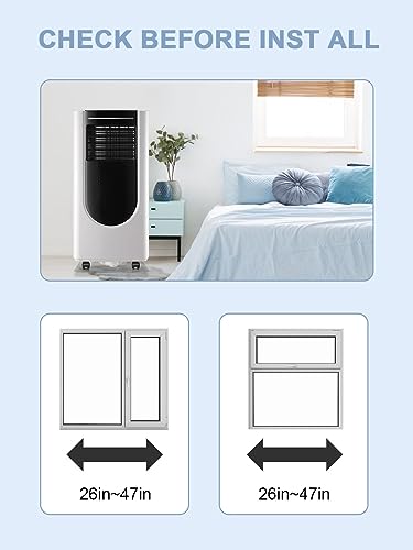 Portable Air Conditioner WANAI 8000BTU Air Conditioner Cooling up to 250sq.ft, 3-in-1 Portable AC Unit with Remote Control, 24H Timer & LED Display, Suitable for Bedroom, Living Room, Office