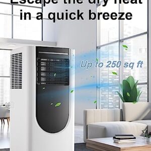 Portable Air Conditioner WANAI 8000BTU Air Conditioner Cooling up to 250sq.ft, 3-in-1 Portable AC Unit with Remote Control, 24H Timer & LED Display, Suitable for Bedroom, Living Room, Office