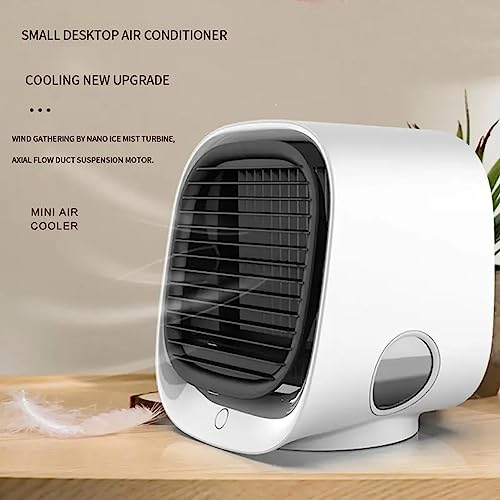 Portable Air Conditioner Fan Mini, Personal Air Cooler, Air Conditioner Fan with 3 Speeds, Personal Mini Evaporative Air Cooler for Home, Office and Room, USB Charging, Quiet,Green