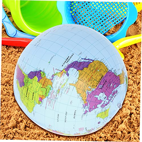 ibasenice Inflatable Beach Ball 12pcs Globe Beach Ball s Inflatable Globe Party Balls Globe Shaped Beach Ball Swimming Party Balls PVC Teaching Supplies Summer Water Toy