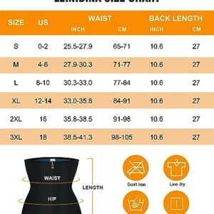 LEINIDINA Womens Waist Trainer Corset with Zipper Sweat Waist Trimmer for Women Workout Belt Corset Shapewear Black