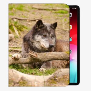 Wugao Wugao Compatible with iPad Air 5th Generation Case 2022/iPad Air Case 4th Generation 2020 10.9 Inch with Pencil Holder,Animals Wolf A043 Auto Wake/Sleep Cover