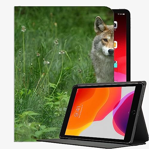 Wugao Wugao for 2019 iPad Air 3 10.5/2017 iPad Pro 10.5 inch Case,Animals Nature Coyote Business Folio Stand Cover with Pencil Holder