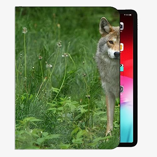 Wugao Wugao for 2019 iPad Air 3 10.5/2017 iPad Pro 10.5 inch Case,Animals Nature Coyote Business Folio Stand Cover with Pencil Holder