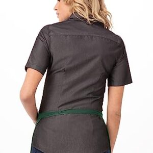 Chef Works Unisex Reversible Waitress Apron, Hunter Green, One Size