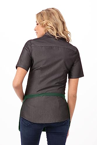 Chef Works Unisex Reversible Waitress Apron, Hunter Green, One Size