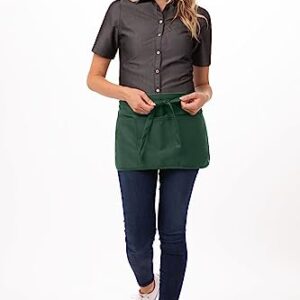 Chef Works Unisex Reversible Waitress Apron, Hunter Green, One Size