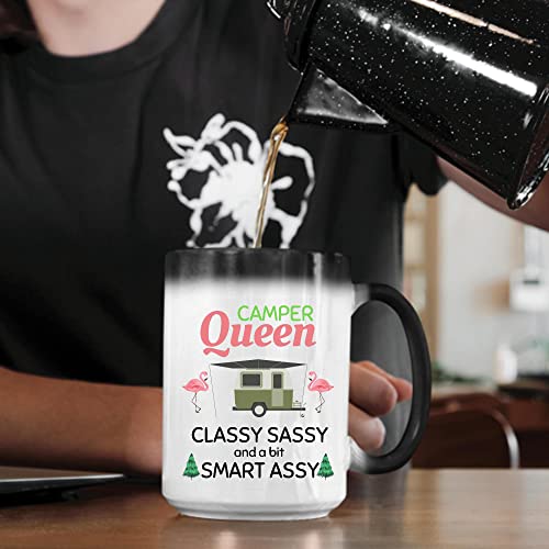 Classy Saucy Gift for Smart Assy Camper Queen 11oz 15oz Color Changing Mug