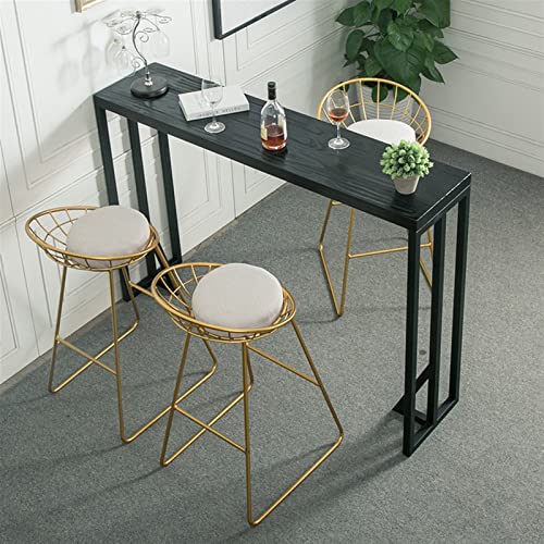 MUTYNE Bar Table Bar Tables and Chairs Coffee Shop Bars High Bar Tables Entertainment Places Long Bar Tables, Not Included Chairs Wine Table (Size : 160 * 40 * 85cm) (Size : 140 * 40 * 85cm)