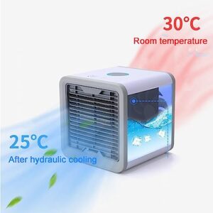 Portable Air Conditioners,Evaporative Air Cooler Powerful, Quiet, Lightweight and Portable Space Cooler with Hydro USB Quiet Air Cooler for Room Office Desk (A)