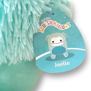 Squishmallows Official Kellytoy 11 Inch Teal Turquoise Bigfoot with Pink Flower in Hair Stuffed Animal Plush Toy - Fantasy Squad (Joelle Bigfoot 11 Inch, Teal Turquoise with Pink Flower in Hair)