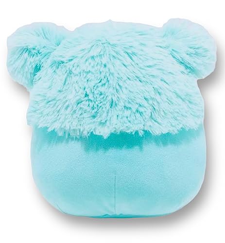 Squishmallows Official Kellytoy 11 Inch Teal Turquoise Bigfoot with Pink Flower in Hair Stuffed Animal Plush Toy - Fantasy Squad (Joelle Bigfoot 11 Inch, Teal Turquoise with Pink Flower in Hair)