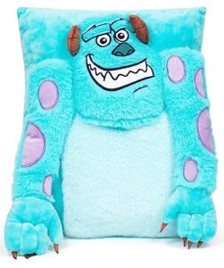 jay franco disney monsters inc. sully 3d snuggle plush pillow - super soft blue pillow - measures 15 inches