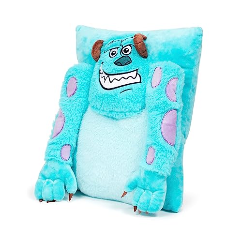 Jay Franco Disney Monsters Inc. Sully 3D Snuggle Plush Pillow - Super Soft Blue Pillow - Measures 15 Inches