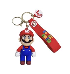 maralicia keychain 3d mario friends pendant charm for super boys and girls keyring for backpack,handbag,purse (friend-mario)