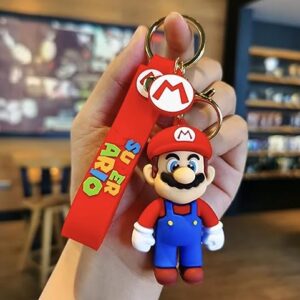 MARALICIA Keychain 3D Mario Friends Pendant Charm for Super Boys and Girls Keyring for Backpack,Handbag,Purse (Friend-Mario)