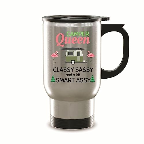 Classy Saucy Gift for Smart Assy Camper Queen 14oz Steinless Steel Travel Mug