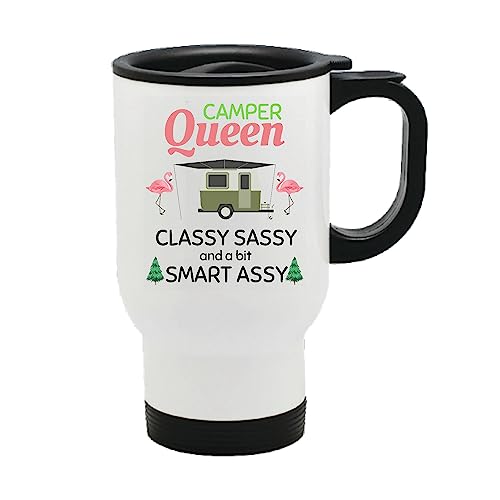 Classy Saucy Gift for Smart Assy Camper Queen 14oz Steinless Steel Travel Mug