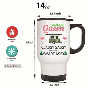 Classy Saucy Gift for Smart Assy Camper Queen 14oz Steinless Steel Travel Mug