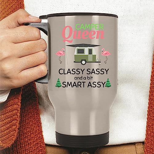 Classy Saucy Gift for Smart Assy Camper Queen 14oz Steinless Steel Travel Mug