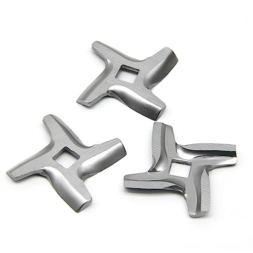 3pcs Meat Grinder Knife Mincer Blade With Square Hole Spare Parts Compatible With Moulinex HV6 Type A133 Kitchen Appliance