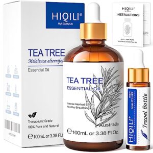 HIQILI Tea Tree Essential Oil and Oregano Essential Oil, 100% Pure Natural Therapeutic Grade for Home Aromatherapy Diffuser Oil