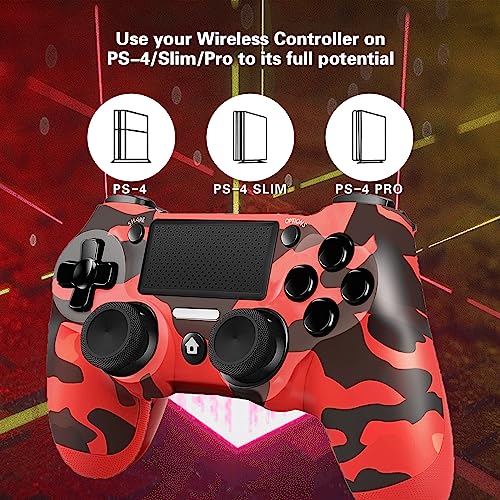 Qayacir Wireless Controller Compatible with PS4/PS4 Slim/PS4 Pro,with Dual Vibration Game Joystick