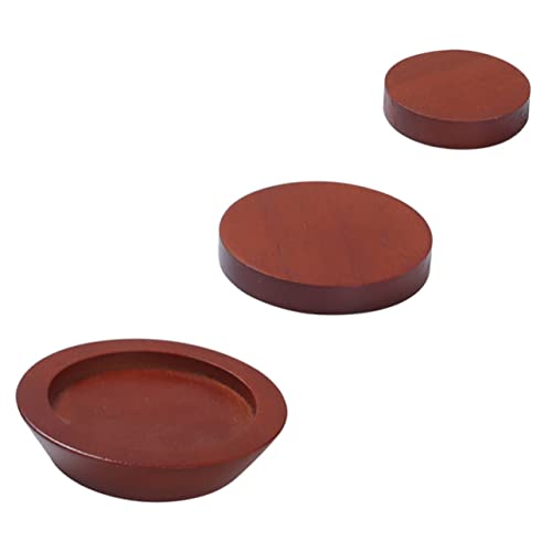 BUTIFULSIC 3pcs Furniture Booster Solid Wood Bed Frame Chair Sofa Bed Frame Adjustable Sofa Risers Table Risers Furniture Grip Bed Foot Pad Bed Risers Furniture Foot Pads Foot of Bed Brown