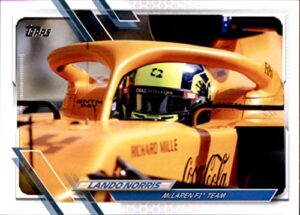 2021 topps formula 1 racing #22 lando norris mclaren f1 team official trading card (stock photo shown, card in near mint to mint condition)