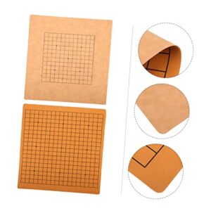 ibasenice 2pcs Checkerboard Portable Chessboard Travel Items Shogi Floor Play Mat China Set Travel Accesories Folding Gobang Chess Board Gobang Game Chess Supplies Simple Chessboard