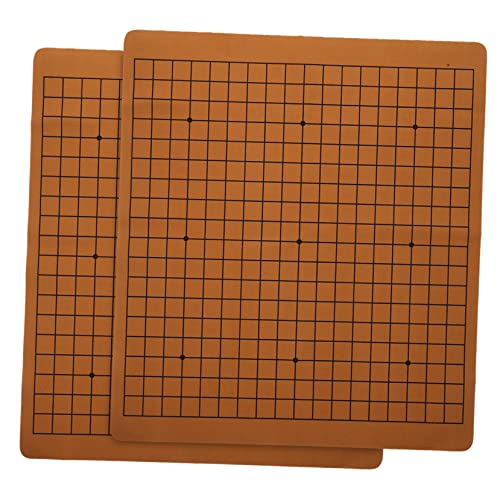 ibasenice 2pcs Checkerboard Portable Chessboard Travel Items Shogi Floor Play Mat China Set Travel Accesories Folding Gobang Chess Board Gobang Game Chess Supplies Simple Chessboard