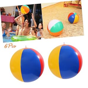 ibasenice 6 Pcs Inflatable Beach Ball Mini Inflatable Pool Large Inflatable Pool Balls for Swimming Pool Inflatable Beach Balls Beach Balls for Party Water Toy with The Ball Toddler