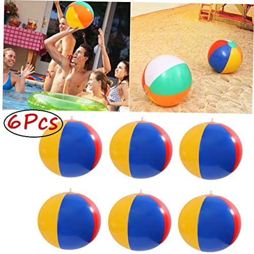 ibasenice 6 Pcs Inflatable Beach Ball Mini Inflatable Pool Large Inflatable Pool Balls for Swimming Pool Inflatable Beach Balls Beach Balls for Party Water Toy with The Ball Toddler