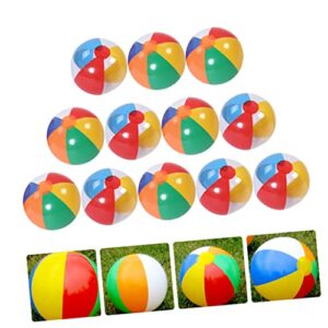 ibasenice 24 Pcs Inflatable Ball Outdoor Toy Outside Summer Toys Kids Beach Toys Blowing Pool Ball Colored Rainbow Beach Balls Outside Toys Water Balloons Water Ball Toy PVC Play Ball PVC