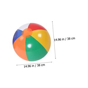 ibasenice 24 Pcs Inflatable Ball Outdoor Toy Outside Summer Toys Kids Beach Toys Blowing Pool Ball Colored Rainbow Beach Balls Outside Toys Water Balloons Water Ball Toy PVC Play Ball PVC