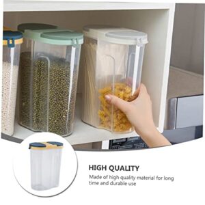 Alipis 3 Pcs Storage Tank Plastic Storage Bins Pet Food Plastic Storage Boxes Storage Boxes with Lids Kitchen Storage Bins Airtight Cereal Container Seal Box Kitchen Storage Boxes Grid Pp