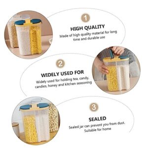 Alipis 3 Pcs Storage Tank Plastic Storage Bins Pet Food Plastic Storage Boxes Storage Boxes with Lids Kitchen Storage Bins Airtight Cereal Container Seal Box Kitchen Storage Boxes Grid Pp