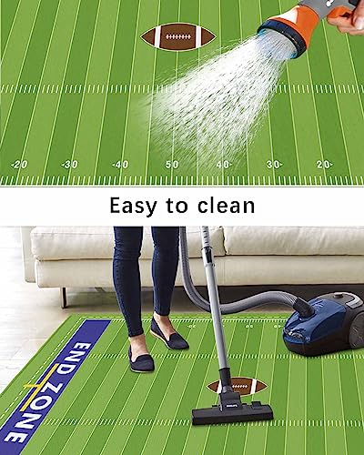 America Football Backdrop Outdoor Rug for Patio/Deck/Porch, Non-Slip Large Area Rug 5 x 8 Ft, Rugby Sports Stadium Field Indoor Outdoor Rugs Washable Area Rugs, Reversible Camping Rug Carpet Runner