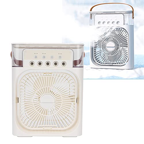 Portable Air Conditioner Fan, Mini Cooler Fan, Plastic Misting Humidifier Fan Rechargeable Desktop Air Cooler