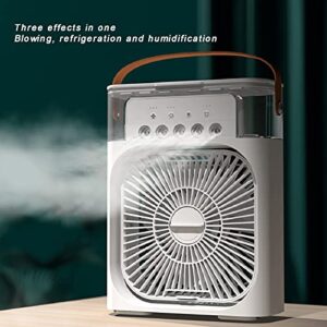 Portable Air Conditioner Fan, Mini Cooler Fan, Plastic Misting Humidifier Fan Rechargeable Desktop Air Cooler