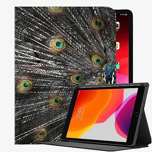 YENDOSTEEN iPad Air 5th Generation Case 2022 / iPad Air 4th 2020 Case 10.9 Inch,Bird Display Tail Peacock Smart Case with Soft TPU Back,Auto Wake/Sleep