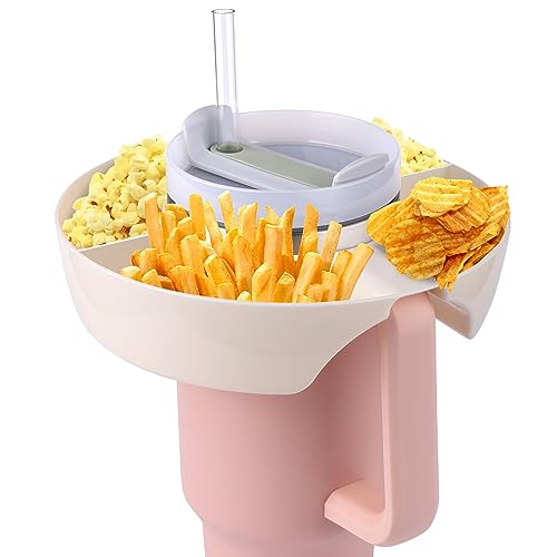 BABORUI Snack Bowl for Stanley 30/40 oz Tumbler with Handle, Tumbler Snack Bowl Compatible with Stanley Cup 30/40 oz with Handle, Reusable Snack Ring for Stanley Cup Accessories