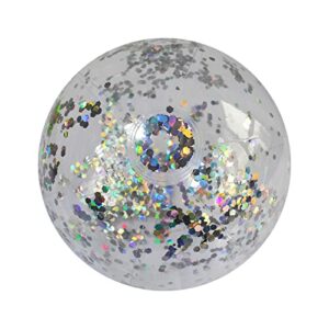 kanoyavv transparent pvc inflatable beach ball elastic beach ball confetti ball pool beach outdoor toys, toddler beach pool inflatable toys water park toddler bath tub