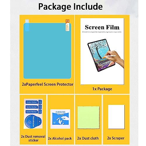 Zeking (2 Pack Paperfeel Screen Protector Compatible with Amazon Fire Max 11 tablet 11.0", [Feel Like Paper Film Writing] Tablet PET Film for S-Pen