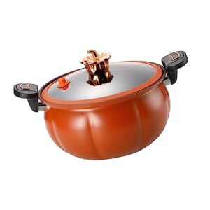 micro pressure cooker, plumpy non stick micro pressure pot, 8l large capacity universal multifunctional micro pressure soup pot with glass lid, cooking pot for gas stove (28cm)