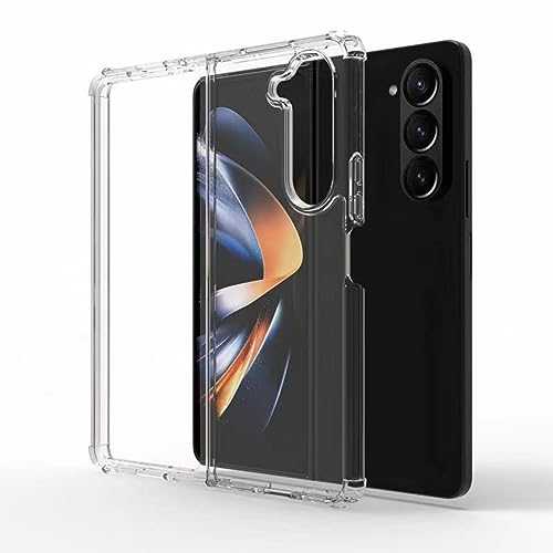 UEEBAI Clear Case for Samsung Galaxy Z Fold 5 5G, Lightweight Foldable Slim Case Shock Absorption [Anti-Yellow] Cover Perfectly Fit Protective Phone Case Reinforced Corners Case for Women and Men