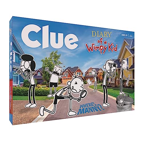 CLUE: Diary of a Wimpy Kid | Solve the Mystery in This Collectible Clue Game Featuring Characters & Locations from the Popular Book Series Diary of a Wimpy Kid | Officially-Licensed Diary of a Wimpy